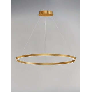 Modern Contemporary LED Pendant Groove Gold - Exact Size - Bed Bath ...