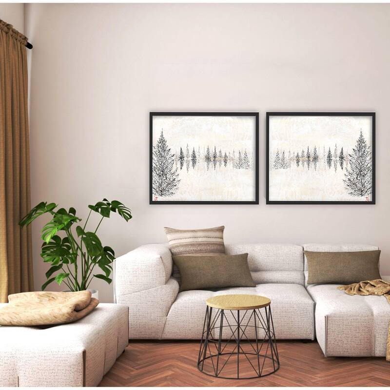 'Monoscape V-II' 2 Piece Canvas Wall Art Set by Karen Biery - Overstock ...