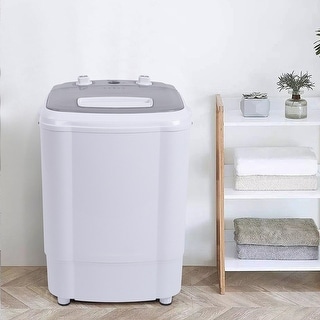 ZOKOP 10lbs Mini Semi-automatic Washing Machine Compact Washer - Bed ...
