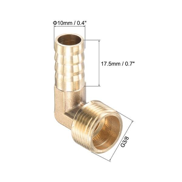 Brass Hose Barbed Fitting Elbow Right Angle Pipe Connector with ...