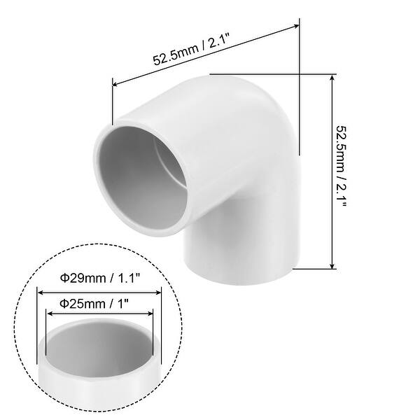 PVC Conduit Coupler 90 Degree 25mm for Hose Electrical Conduit - White ...