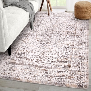 Orian Rugs Nirvanna White Floral Stain Resistant Area Rug - Bed Bath ...