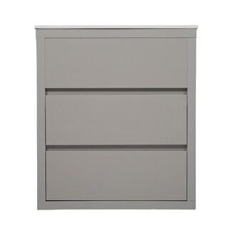 30"/60" Bathroom Storage Vanity with Ceramic Sink and Beveled ...