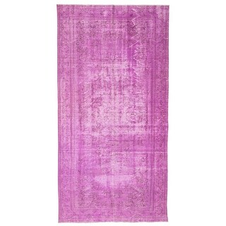 ECARPETGALLERY Hand-knotted Color Transition Dark Pink Wool Rug - 5'0 x ...