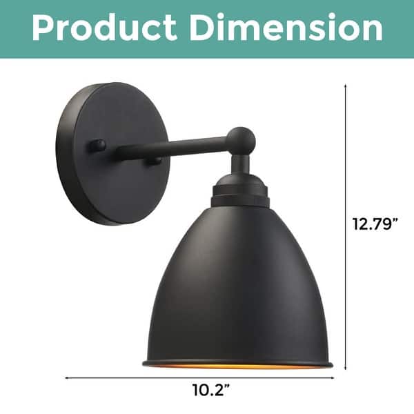 Right angled light farmhouse wall lighting black sconce light wall ...
