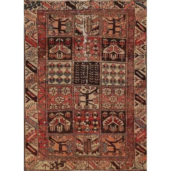 Garden Design Bakhtiari Persian Rug Handmade Traditional Wool Carpet ...