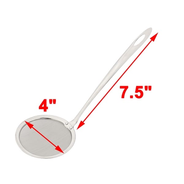 Mesh Stainless Steel Oval Food Oil Strainer Ladle 10cm Dia - Bed Bath ...