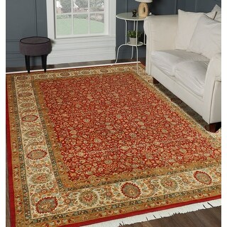 Noori Rug Pak-Persian Ece Red/Ivory Rug - 8'0" x 9'10" - Bed Bath ...