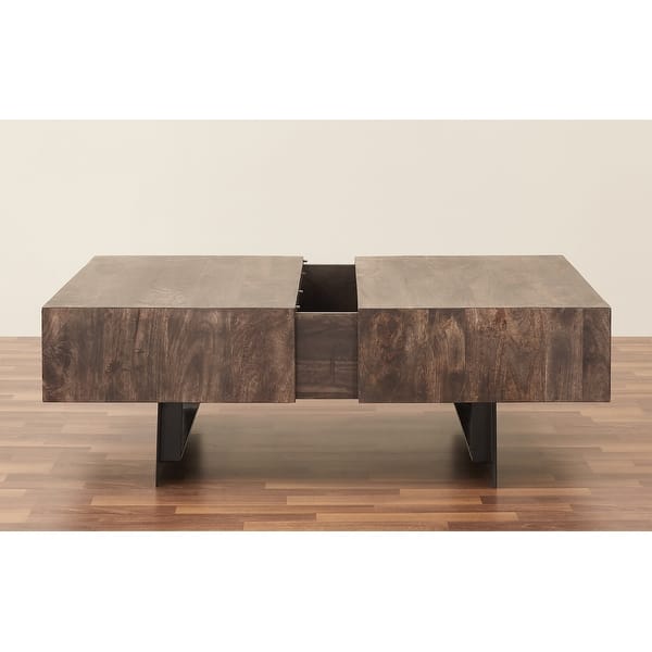 Glide Solid Wood Coffee Table with sliding top - On Sale - Bed Bath ...