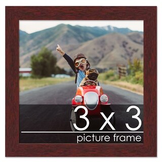 3x3 Traditional Walnut Complete Wood Square Picture Frame with UV ...