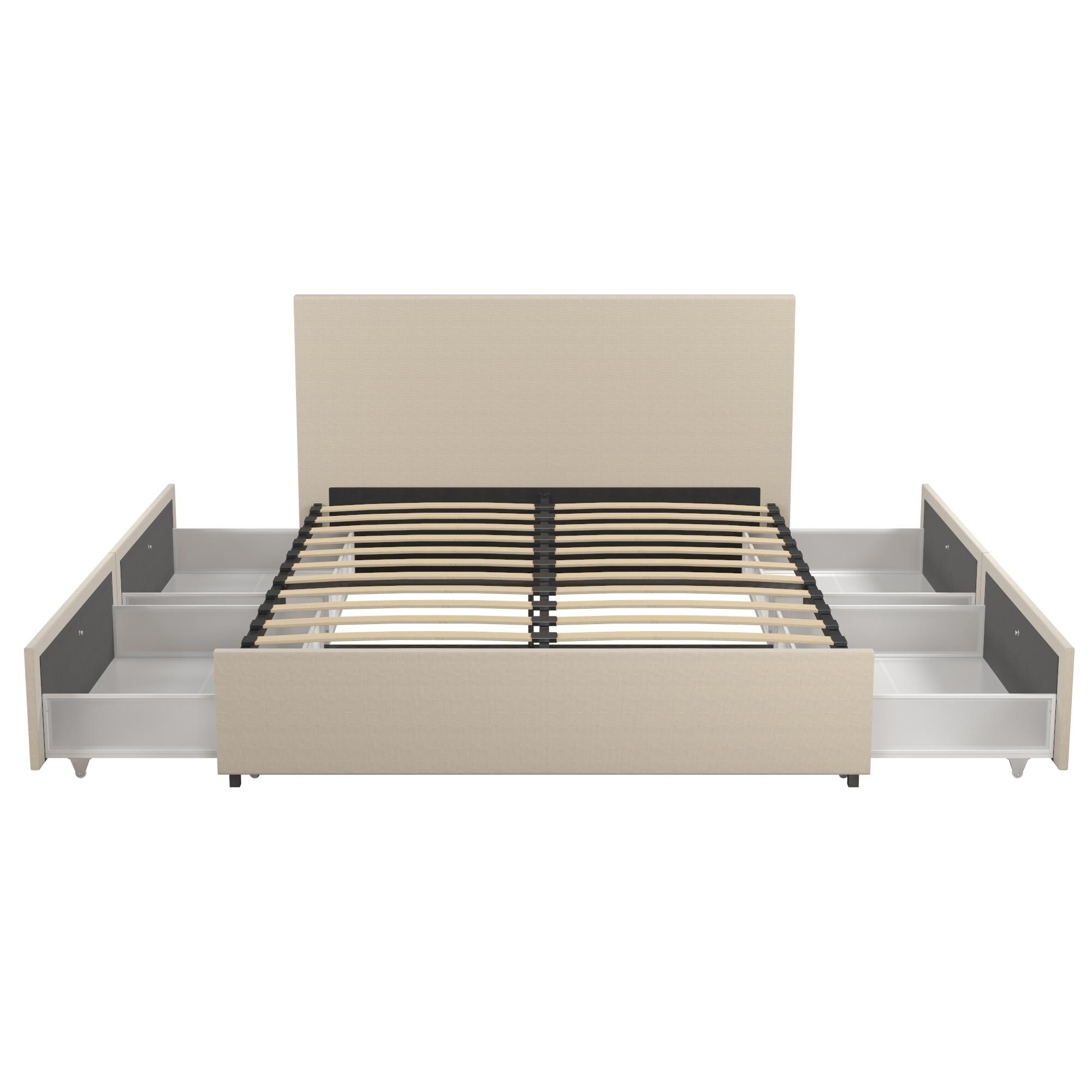 The Novogratz Kelly Upholstered Bed with Storage Drawers