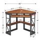 VECELO Triangle Corner Desk 90 Degrees Triangle for Computer, Small ...