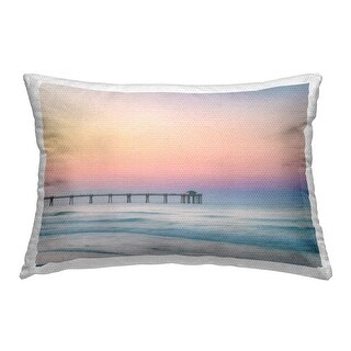 Stupell Sunset Beach Pier Printed Outdoor Throw Pillow Design by Daniel ...