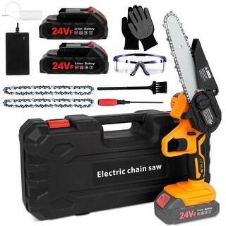 6" Mini Chainsaw, Battery Powered Chain Saws 6-Inch, Rechargeable ...