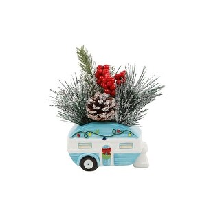 Xmas Mix in 8" Blue Ceramic Camper - Bed Bath & Beyond - 34545597