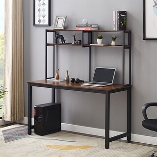 Merax 52 Inches Computer Desk with Hutch and Shelves - Bed Bath ...