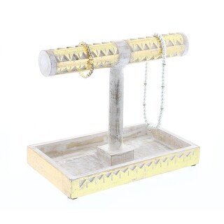Mango Wood Jewelry Stand - Gold - Roche River Decor - Bed Bath & Beyond ...