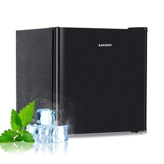 JEREMY CASS Mini Refrigerator with Compact Freezer and Reversible Door ...