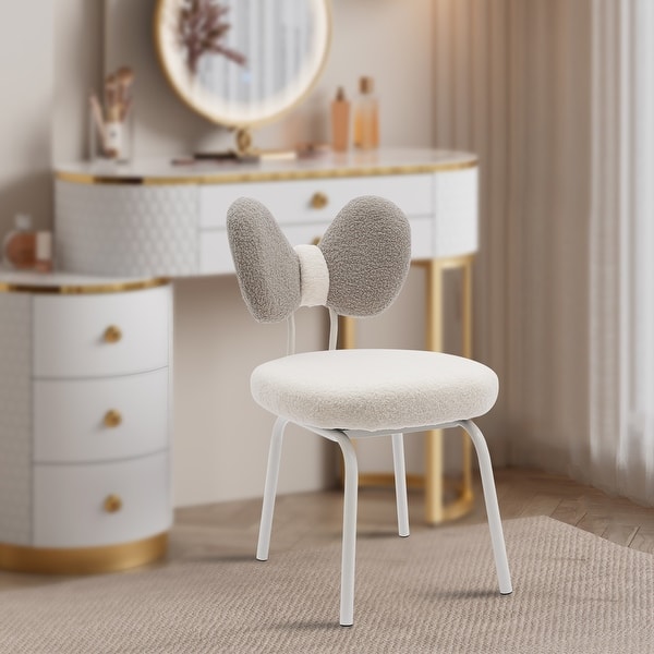 makeup vanity bench with back