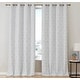 HLC.me Lattice Flocked 100% Complete Blackout Thermal Insulated Window Curtain Grommet Panels ...