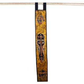 Novica Handmade Azonto Mask Culturally-Inspired Batik Cotton Wall ...