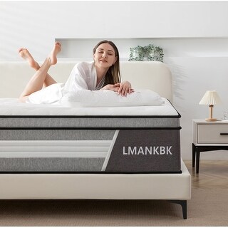 Full Mattress, 12" Innerspring Hybrid Mattress w/ Gel Memory Foam ...