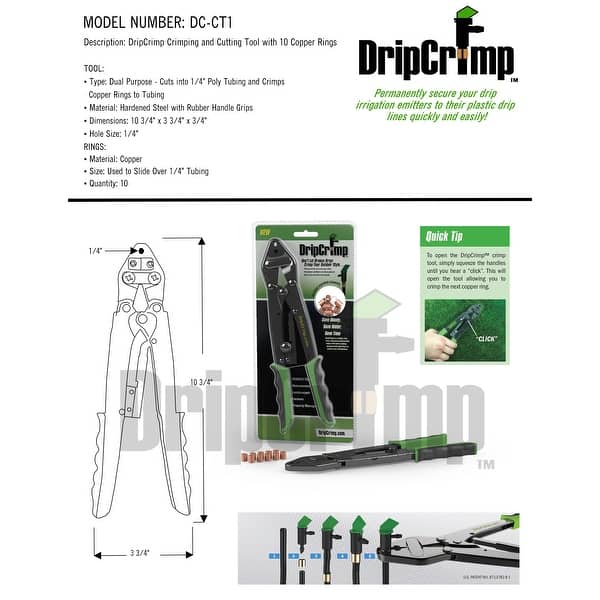 DripCrimp Crimping and Cutting Tool (DC-CT1) - Bed Bath & Beyond - 15630936