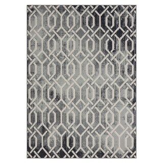 8' X 10' Gray Geometric Area Rug - 3'6" - Bed Bath & Beyond - 39632995