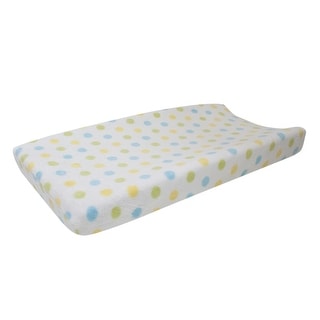 Bedtime Originals Curly Tails Blue/Green/Yellow Dot Changing Pad Cover ...
