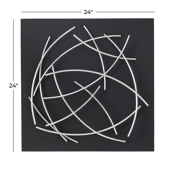 CosmoLiving by Cosmopolitan Metal Overlapping Lines Abstract Wall Decor ...