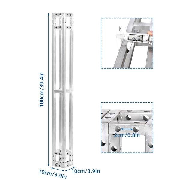 3 Packs Trussing Segment Kit DJ Stage Square Box Truss for Tent - Bed ...