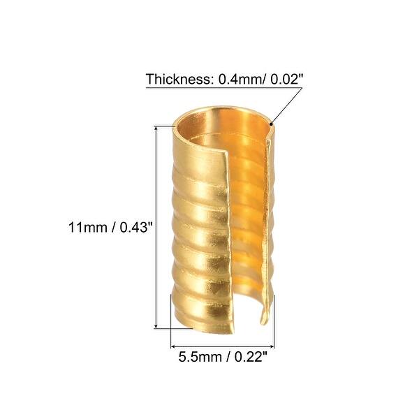 Leather Rope Crimp Clips, Foldable Cylindrical Cord End for DIY Crafts ...