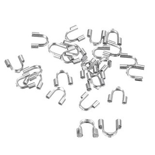 90Pcs 0.6mm U Shape Wire Guard Thread Protector Loops for Jewelry ...