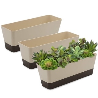 3Pcs 12-Inch Rectangular Window Box Planters - Bed Bath & Beyond - 40544665