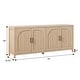 Walker Edison Modern 70-inch Reeded Sideboard with Arched Doors - Bed ...