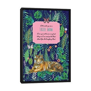 iCanvas "Tiger Mom - Mothers Day Gift" by Fanitsa Petrou Framed - Bed ...