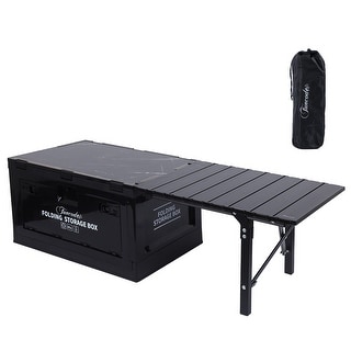 Folding Table, Storage Bin with Table, Collapsible Storage Box with ...