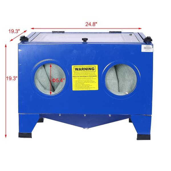 25-Gallon Bench Top Portable Sand Blaster Cabinet Kit Workbench with ...