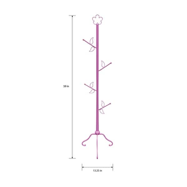 DESIGNSTYLES Kids Coat Rack Stand - Free Standing Painted Metal Coat ...