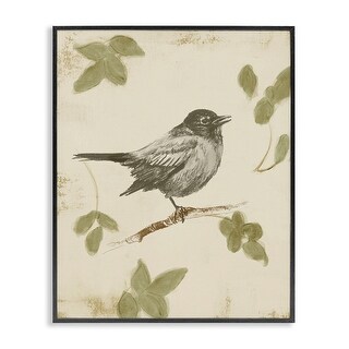 Stupell Bird Scene over Neutral Framed Giclee Art Design By Lanie ...