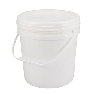 Plastic Paint Pail 10L Paint Can with Spout Lid, White - Bed Bath ...