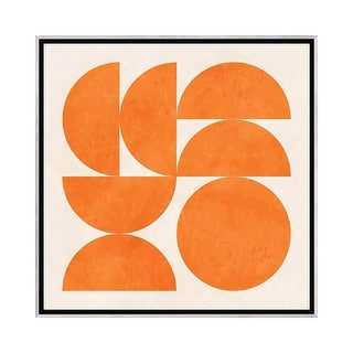 iCanvas "Geometric Shapes Orange" by Ana Rut Bre Framed - Bed Bath ...