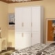 74.8"H Modular Armoire&Wardrobe Storage Closet Cabinet Organizer White ...