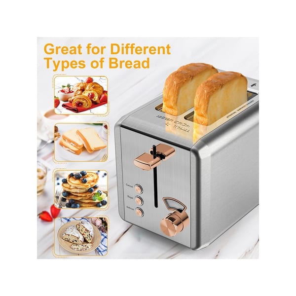 Whall 2 Slice 850W Stainless Steel Toaster - Stainless Steel - Bed Bath ...