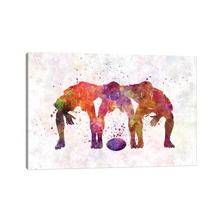 iCanvas "Rugby Men Players In Watercolor V" by Paul Rommer Canvas Print ...