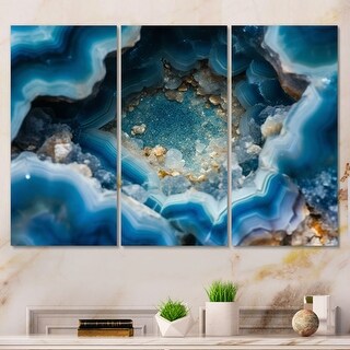 Designart "Geode Gems I" Stone Geode Wall Decor Set - Bed Bath & Beyond ...