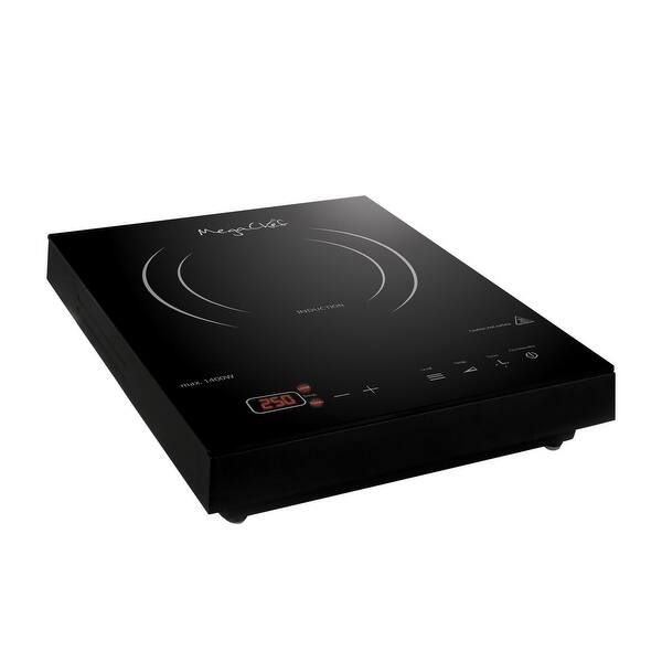 Compact Sleek 1400W Induction Countertop Burner with LED Touchscreen ...