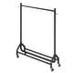 Heavy-Duty Rolling Clothes Rack with 2 Hanging Rods, 1 Bottom Shelf ...