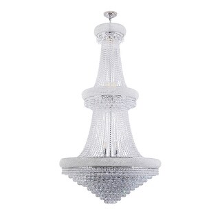 72 In 2 Tier Empire K9 Crystal 35-LED Bulbs Hardwired Chandelier Lamp ...