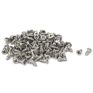 M2.2 x 6.5mm Flat Head Phillips Self Tapping Screw Fasteners 100 Pcs ...